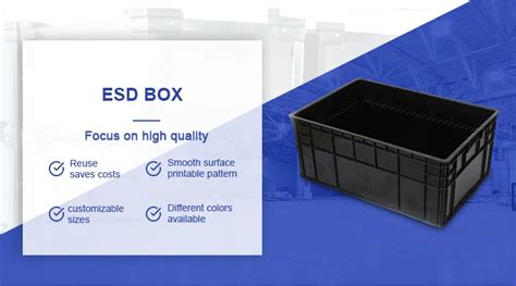 Esd Box Antistatic Container For Pcb Storage And Packaging