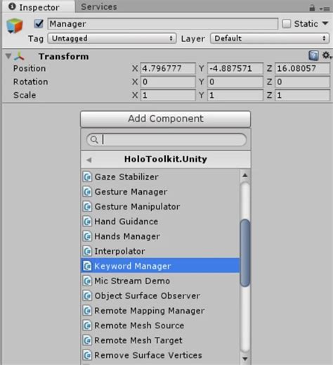 Holotoolkit How To Add Voice Commands To Your Hololens App Hololens