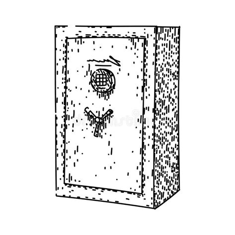 Protection Safe Sketch Hand Drawn Vector Stock Illustration