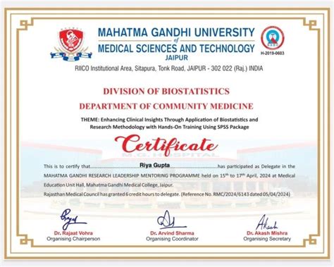 Riya Gupta On Linkedin Excited To Announce That I Ve Earned A Certificate Of Participation As A…