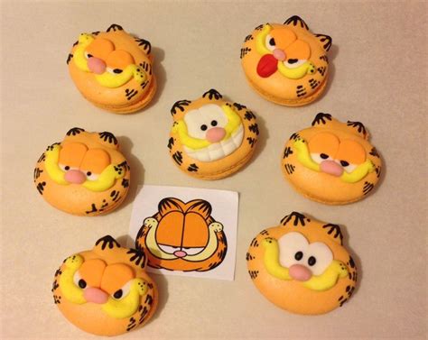 ⭐️cute Macaron⭐️ By Love Macaroons 甜美瘋子 造型馬卡龍 嘉菲貓 Garfield Macaroons Macarons Cute Baking