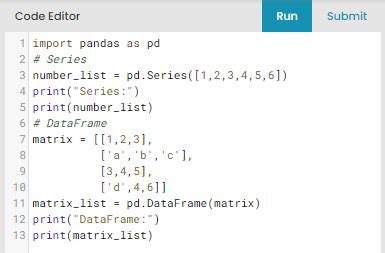 Contoh Struktur Data Pada Pandas Python