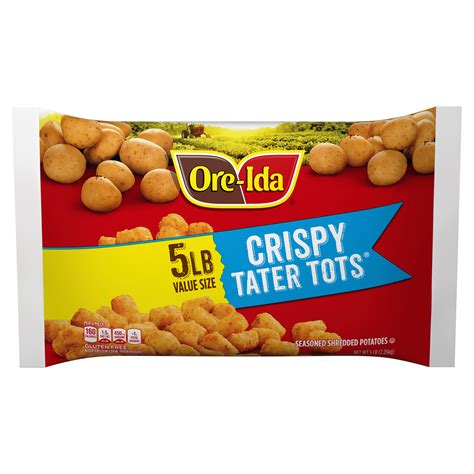 Golden Tater Tots Seasoned Shredded Frozen Potatoes Value Size Ore