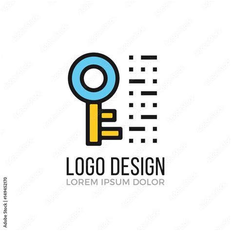 Encryption Cryptography Logo Design Concept Key Icon Modern Vector Logo Stock Vector Adobe