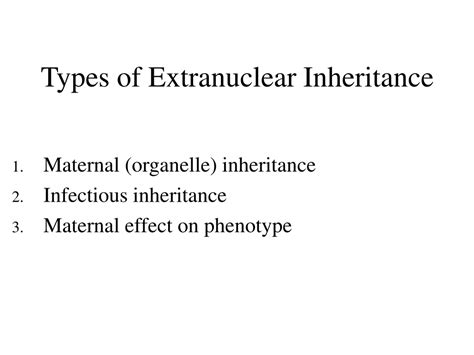 PPT Extranuclear Inheritance PowerPoint Presentation Free Download ID