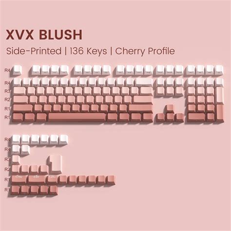 Xvx Gradient Series 136 Key Side Printed Cherry Profile Keycap 8 Colo