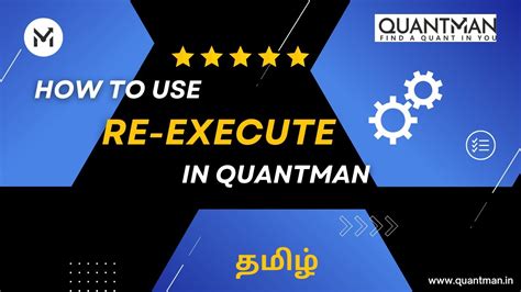 How To Use Re Execute In Quantman Tamil Algo Trading India Youtube