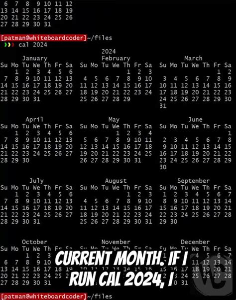 linux cal coding linux linuxtutorials linuxcommandlinetutorial