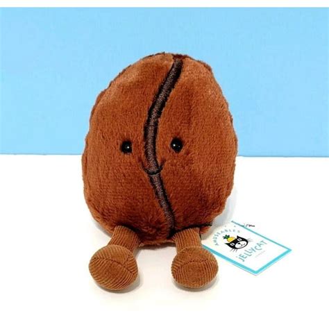 Jellycat Amuseable Coffee Bean Soft Plush Toy Cute Stuffed Food Collectible Nwt