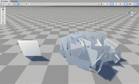 Left Single Quad Mesh Slow Right Larger Grass Mesh Fast