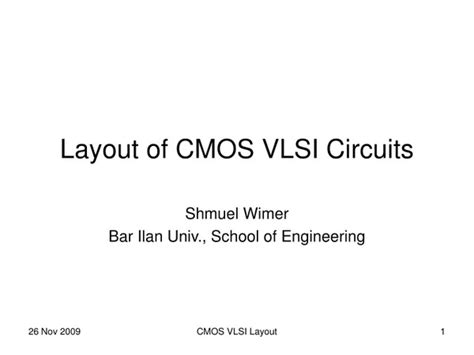 PPT CMOS VLSI PowerPoint Presentation Free Download ID 192875