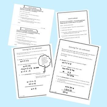 Solving Unknown Equations By Lessons In A Bubble Kimberly Jacobs