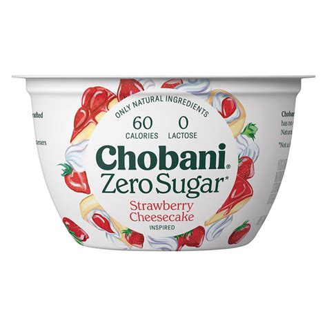 Chobani Yogurt Greek Nonfat Zero Sugar Strawberry Cheesecake