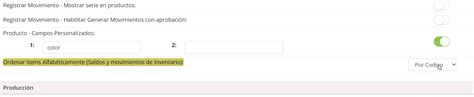 Ordenar ítems De Saldos Y Movimientos De Inventario Portal De