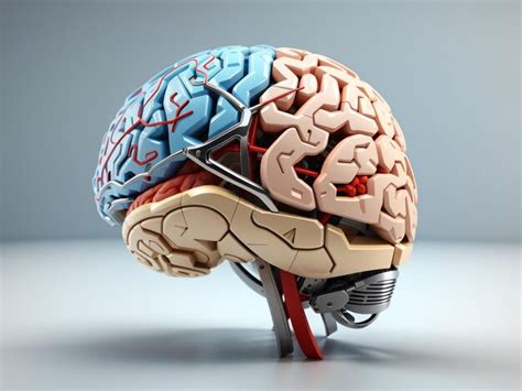 Premium Photo Detailed 3d Illustration Of A Human Brain Anatomical Model