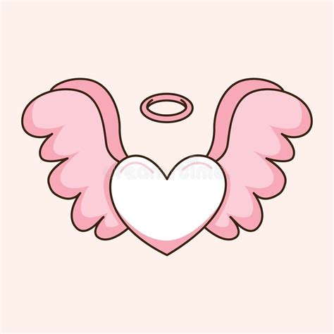 Beautiful Pink Love Heart Guardian Angel Wings Flying In Heaven Sky