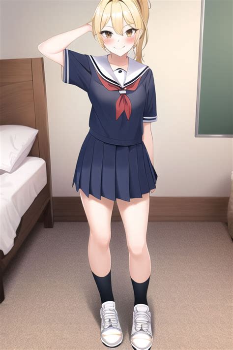 Blonde Hair Brown Eyes Ponytail Standing Seduc By Jkadhiguhaioudh