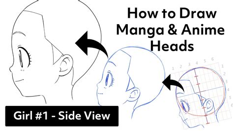 How To Draw Manga Girl Head 001 Side View Youtube