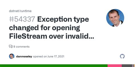 Exception Type Changed For Opening FileStream Over Invalid File Name Issue Dotnet