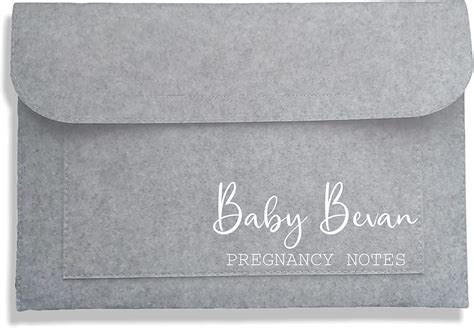 Personalised Maternity Notes Folder Personalised Pregnancy Notes Folder