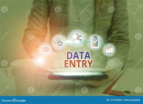Word Writing Text Data Entry Business Concept For Process Of Inputting