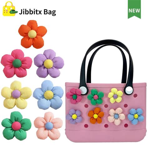 Jibbitx Bag 1pcs Colorful Flowers 16mm Cartoon Diy Charms Set Cute