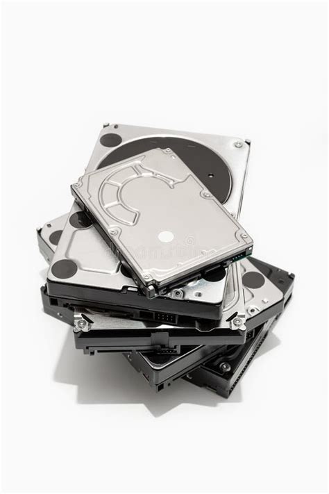 Pile Of Hard Disk Drive HDD Isolated On White Background Stock Image Image Of Group Memory