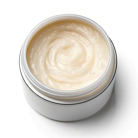 Facial Cleansing Balm Tub With Rich Texture On White Background Stock