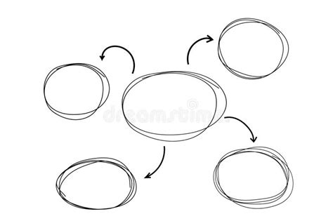 Mind Map Infographic Diagram Doodle Line Free Hand Drawing Idea Scheme