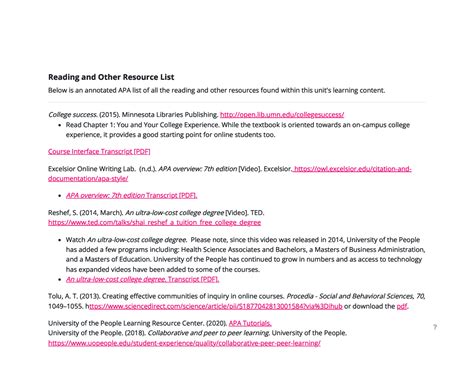 Learning Guide Unit 1 Reading And Other Resource List Home Reading And Other Resource List