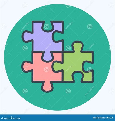 Icon Puzzles Suitable For Programming Symbol Color Mate Style Simple