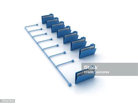 Struktur Folder Komputer Rendering 3d Foto Stok Unduh Gambar Sekarang