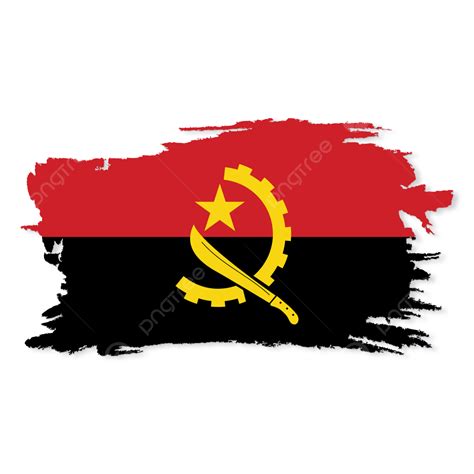 Angola Hand Drawn National Flag Angola Angola Flag Angola National