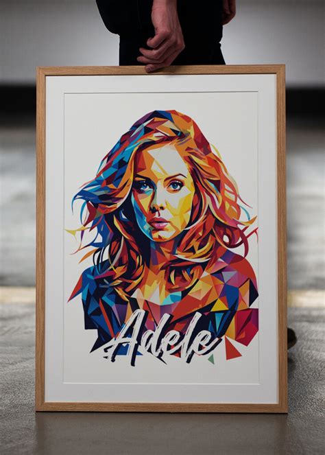 Adele Portrait Wpap Pop Art Poster Von Vectorartnesia Printler