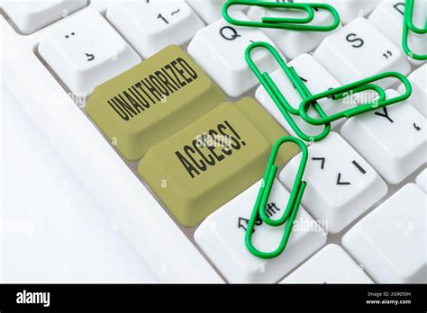 Text Showing Inspiration Unauthorized Access Business Approach Use Of