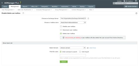 Web Based Exchange Server Mailbox Management Without Using Native Exchange Tools And PowerShell
