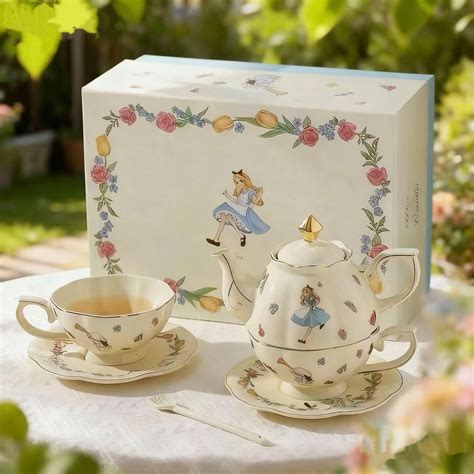 Alices Adventures In Wonderland Tea Set Home Afternoon Tea Ceramic Cup