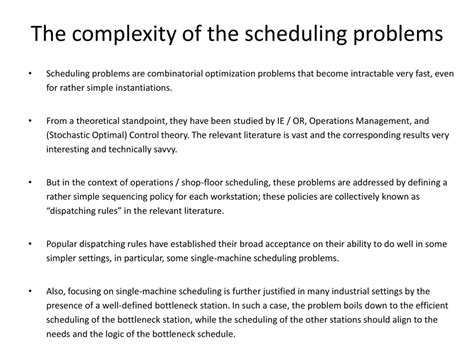 Some Introductory Remarks On Operations Scheduling Ppt Download