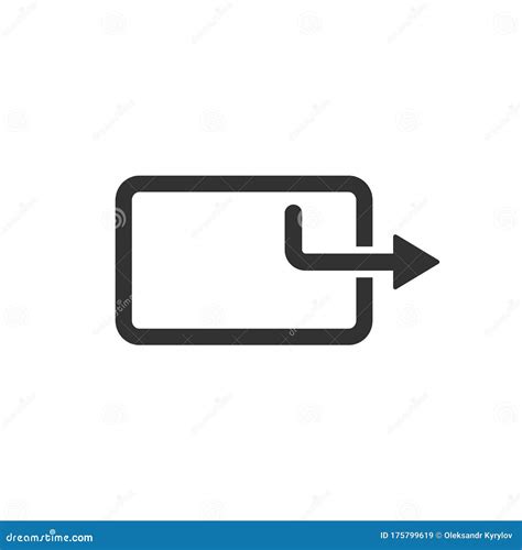 The Exit Icon Logout And Output Outlet Out Symbol Stock Vector