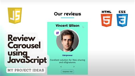 Review Carousel Using Javascript Javascript Project Youtube