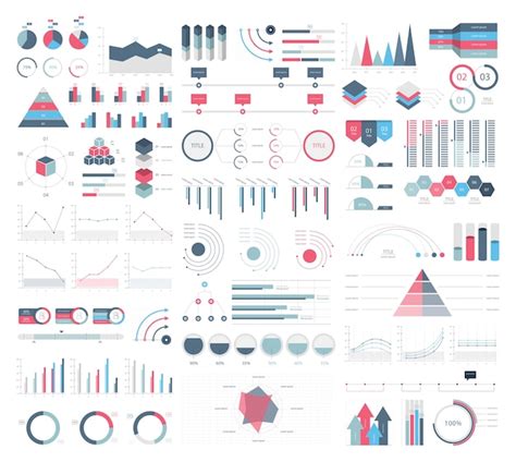 인포 그래픽의 요소를 설정 무료 벡터