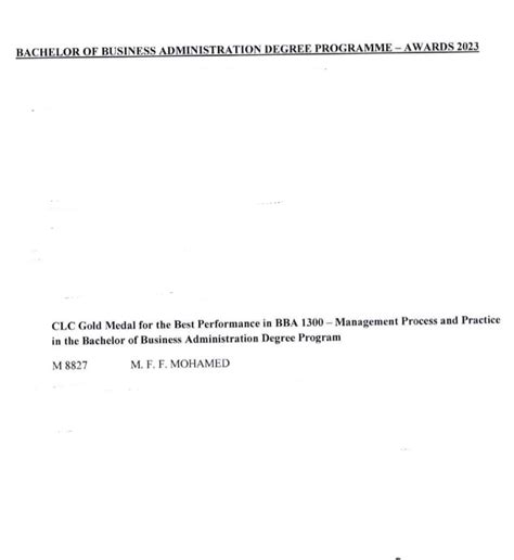 Fayas Mohamed On Linkedin Goldmedalist Achievement Gratitude Bba Fmf Uoc 14 Comments