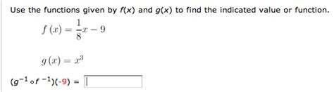 Solved Use The Functions Given By F X And G X To Find The Chegg Com