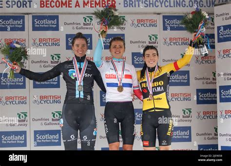Alice Towers Centre Poses With Her Gold Medal After Winning The