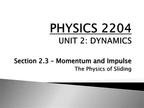 PPT PHYSICS UNIT DYNAMICS PowerPoint Presentation Free