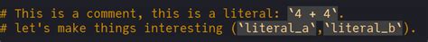 Font Lock How To Highlight Back Tick Quoted Strings In Code Comments