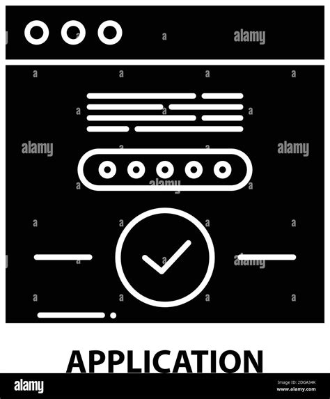 Application Icon Black Vector Sign With Editable Strokes Concept