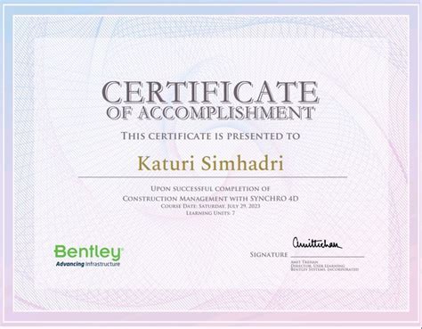 Venkata Simhadri Katuri On Linkedin Synchro4dpro Bentleycertified