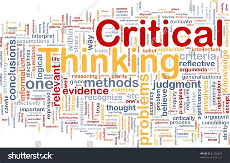 Background Concept Wordcloud Illustration Of Critical Thinking Strategy