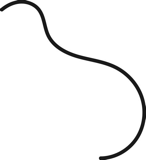 Hand Drawn Curved Line Shape Curved Line Icon 21999242 Png